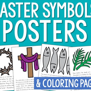 EASTER and LENT SYMBOLS Coloring Pages and Posters Ccd - Etsy