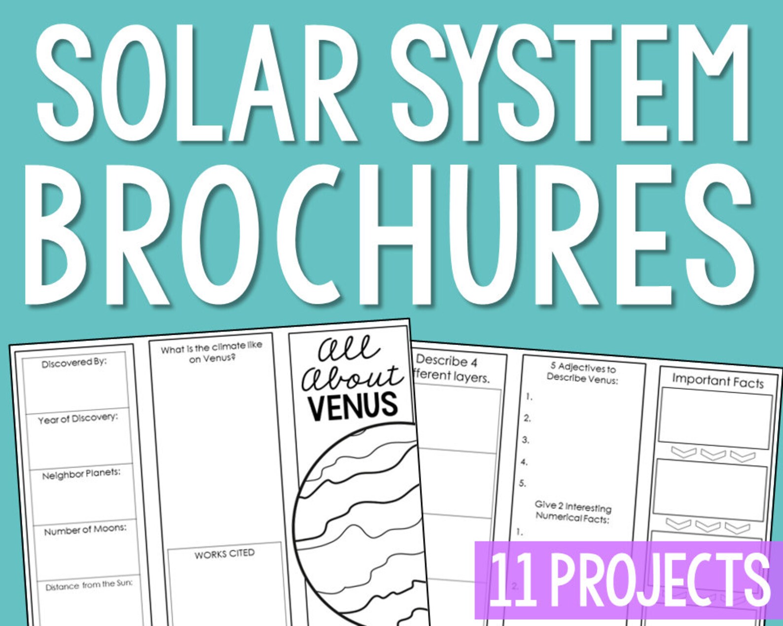 SOLAR SYSTEM Planets Research Projects Earth Science - Etsy