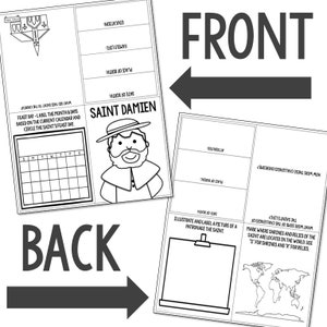 CATHOLIC SAINTS Biography Report Research Projects Activity | One Pager ...