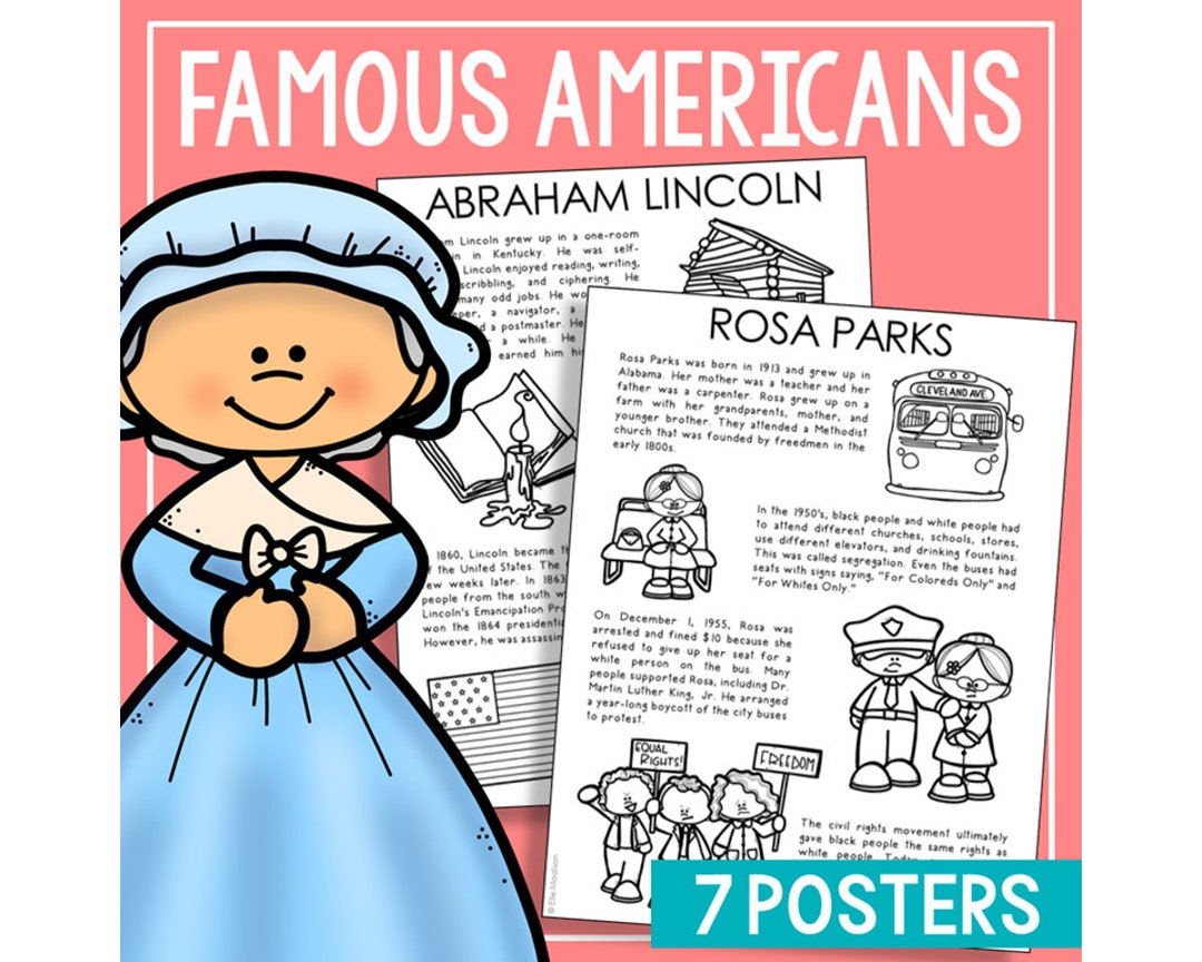 FAMOUS AMERICANS Social Studies Printable Activity | Homeschool ...