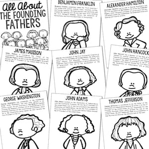 FOUNDING FATHERS Social Studies Activity Printables | Homeschool ...