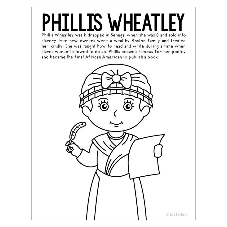 Famous Authors Coloring Pages | Language Arts Classroom Library Decor ...