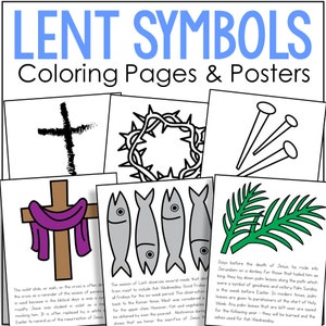 LENT and EASTER BUNDLE Coloring Pages Activity Posters | Catholic ...