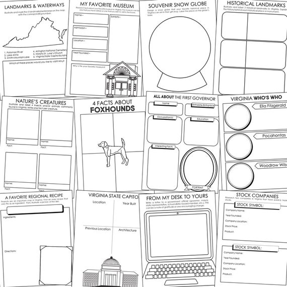 4th Grade Virginia Social Studies Worksheets Different Landforms