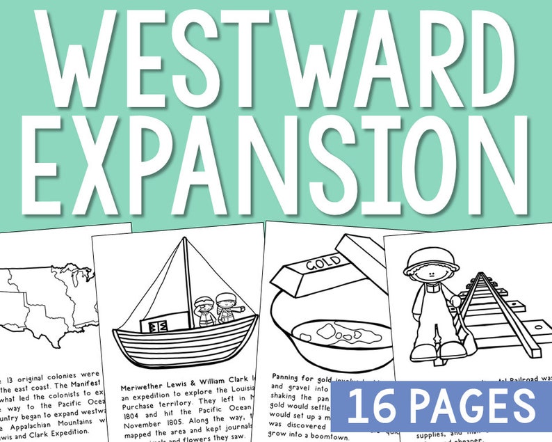 WESTWARD EXPANSION Social Studies Bulletin Board Decor Posters - Etsy