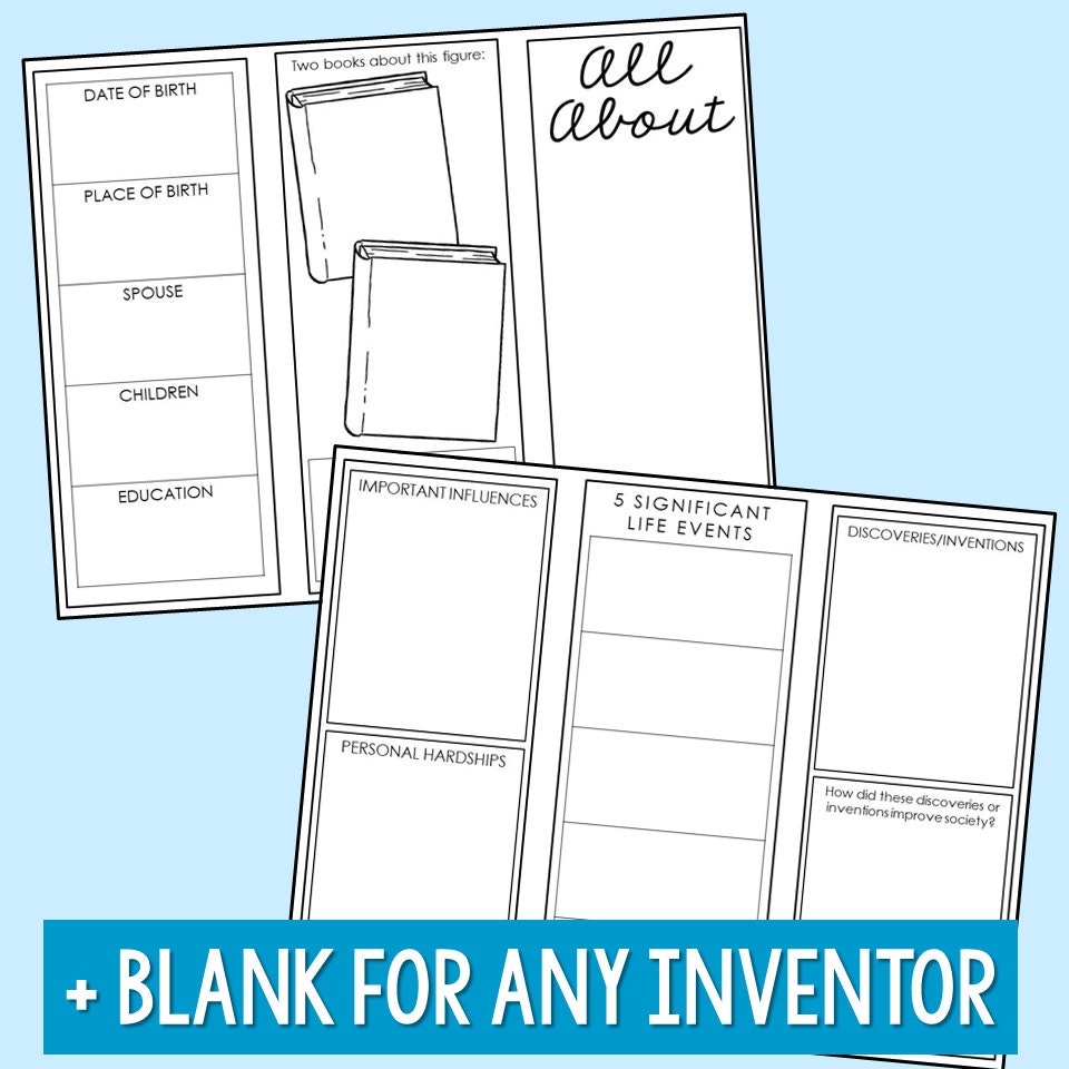Famous Inventors for Kids Brochure Project | Homeschool Science and ...