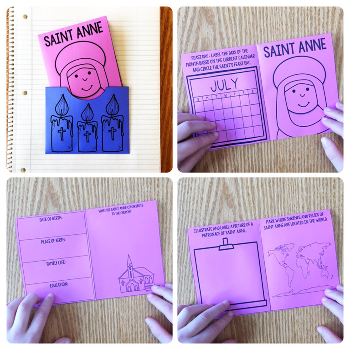 CATHOLIC SAINTS Biography Report Research Projects One Pager - Etsy