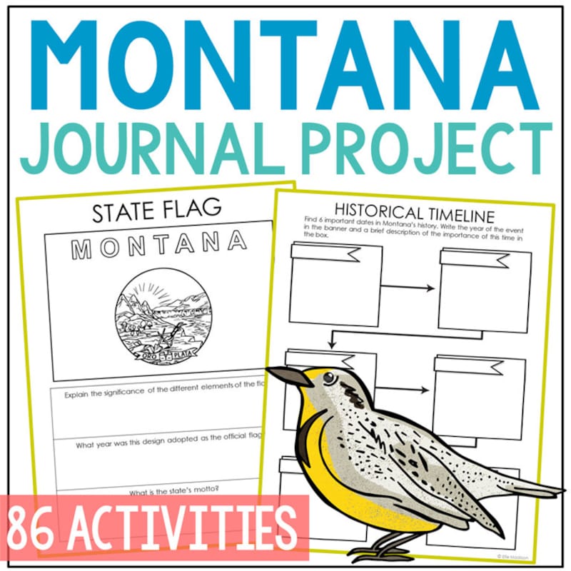 Printable Montana Map - Etsy
