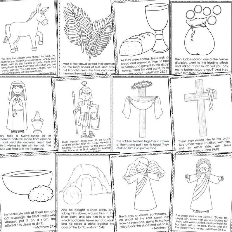 LENT and EASTER BUNDLE Coloring Pages Posters Catholic - Etsy Canada