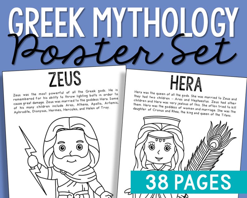 GREEK MYTHOLOGY Social Studies Printables Homeschool - Etsy