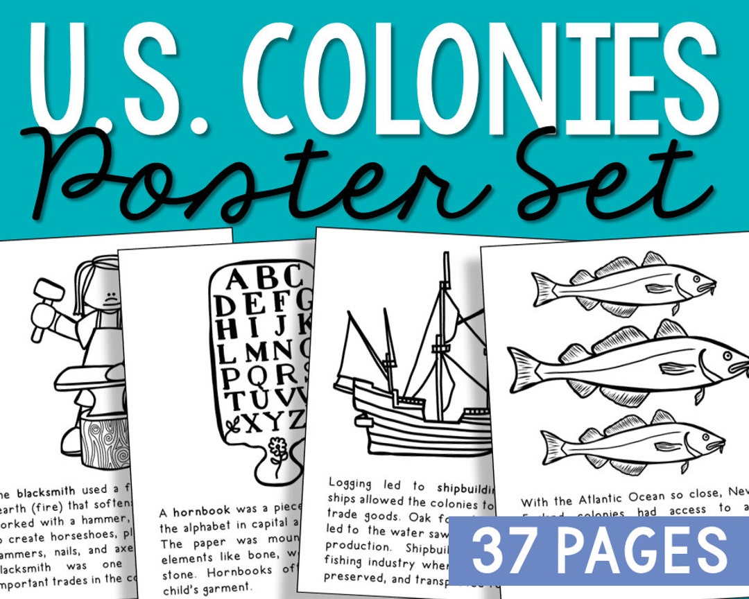 COLONIAL AMERICA Unit Study Social Studies Printables - Etsy