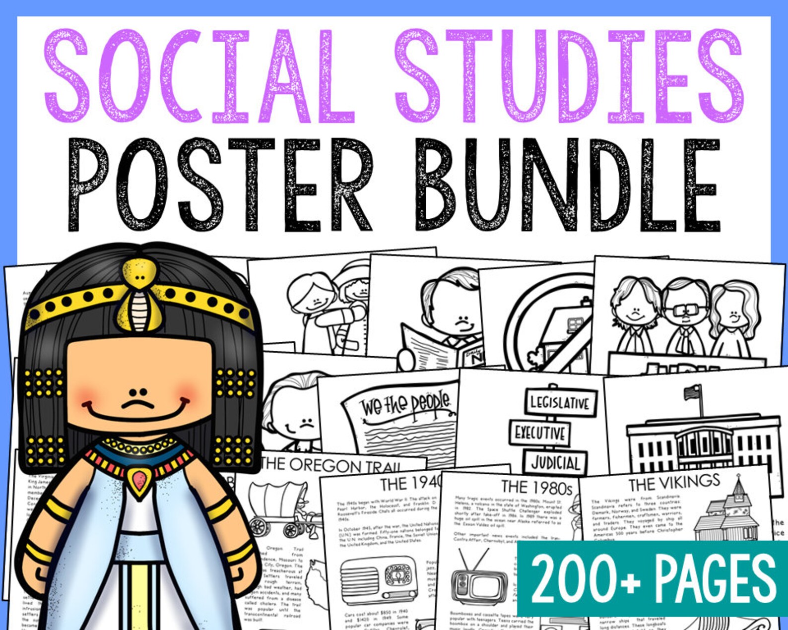 SOCIAL STUDIES Poster Set American and World History - Etsy