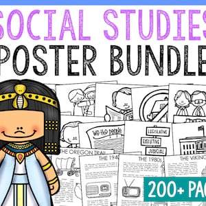 SOCIAL STUDIES Poster Set American and World History - Etsy