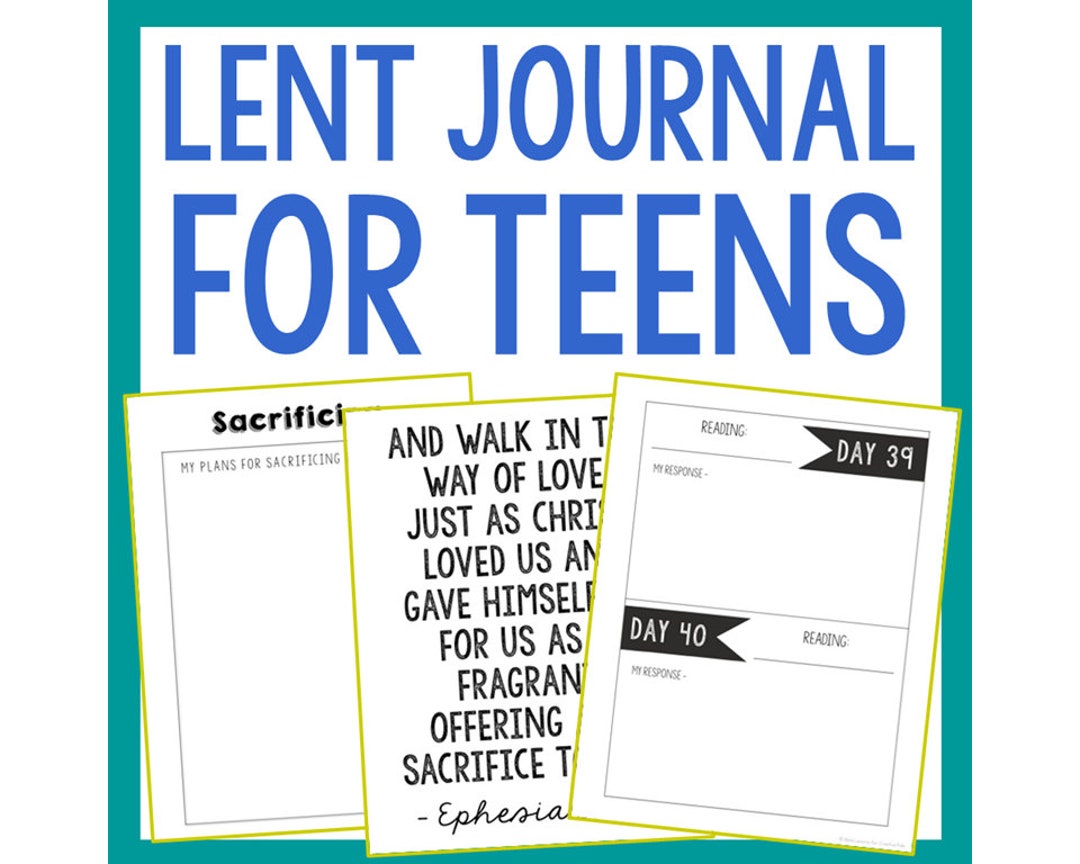 LENT JOURNAL for Teens | CCD | Catechism Christian Lesson Activity ...