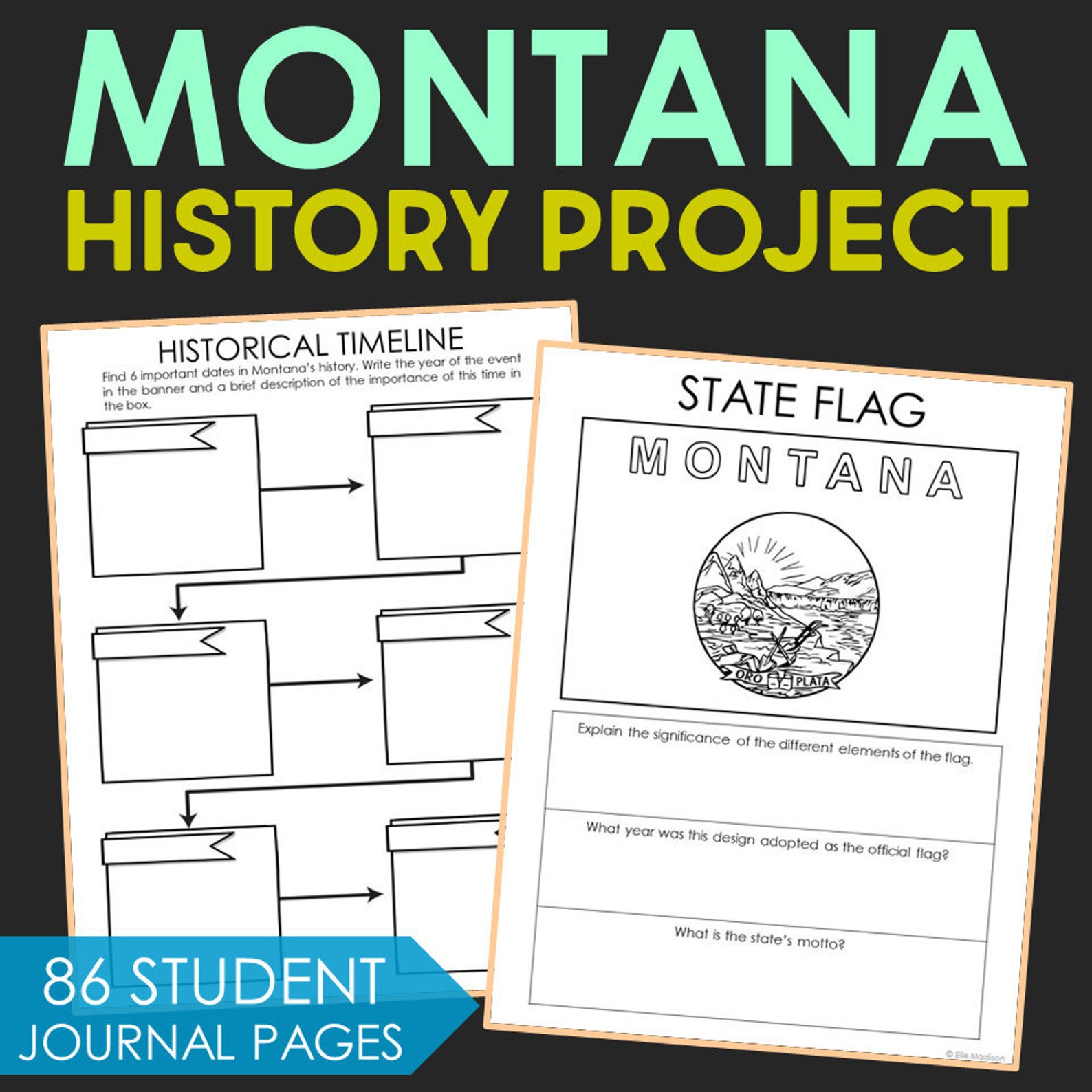 MONTANA State History Project Social Studies Unit Study - Etsy