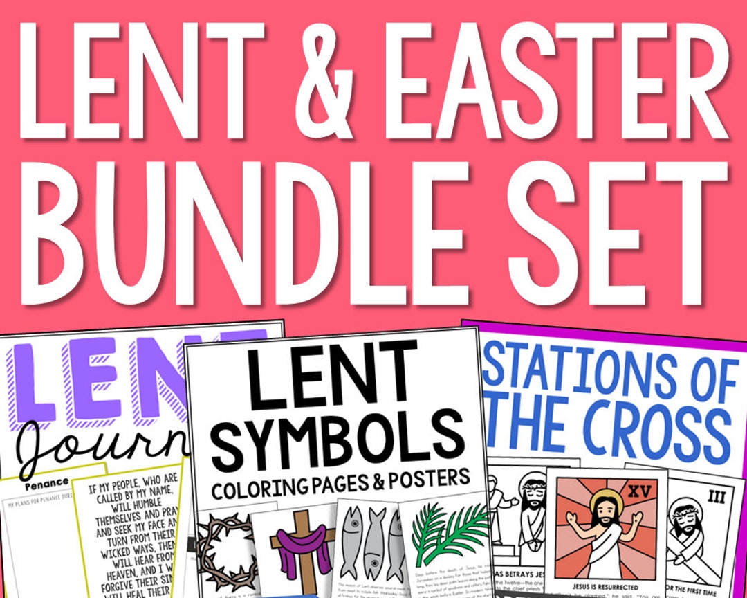 LENT and EASTER BUNDLE Coloring Pages Posters Catholic - Etsy Canada