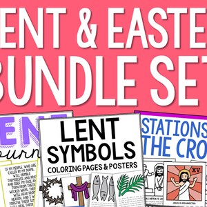 LENT and EASTER BUNDLE Coloring Pages Posters Catholic - Etsy Canada