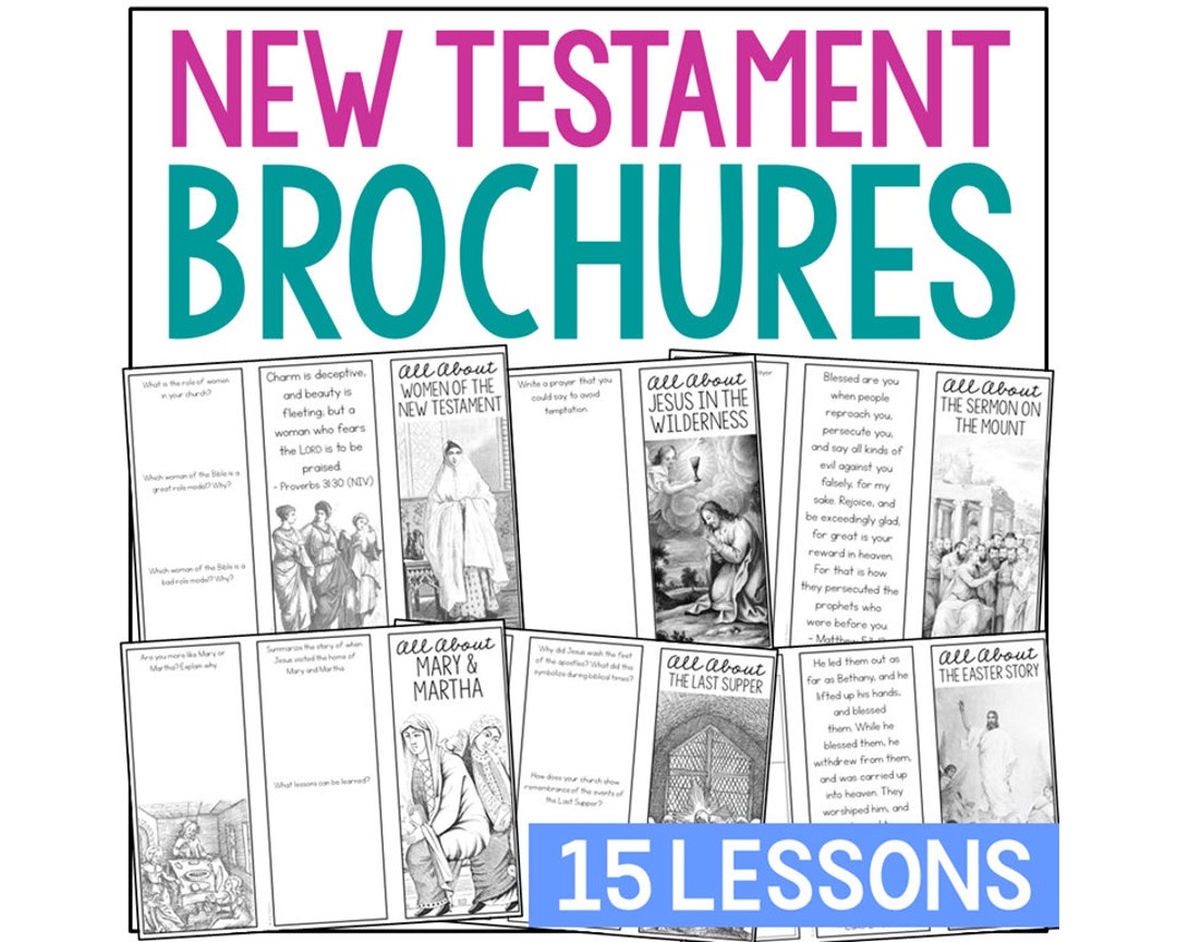 NEW TESTAMENT Bible Study Activity | Christian Catholic Homeschool ...