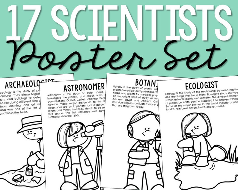SCIENTISTS Unit Study Science Printables Homeschool | Etsy