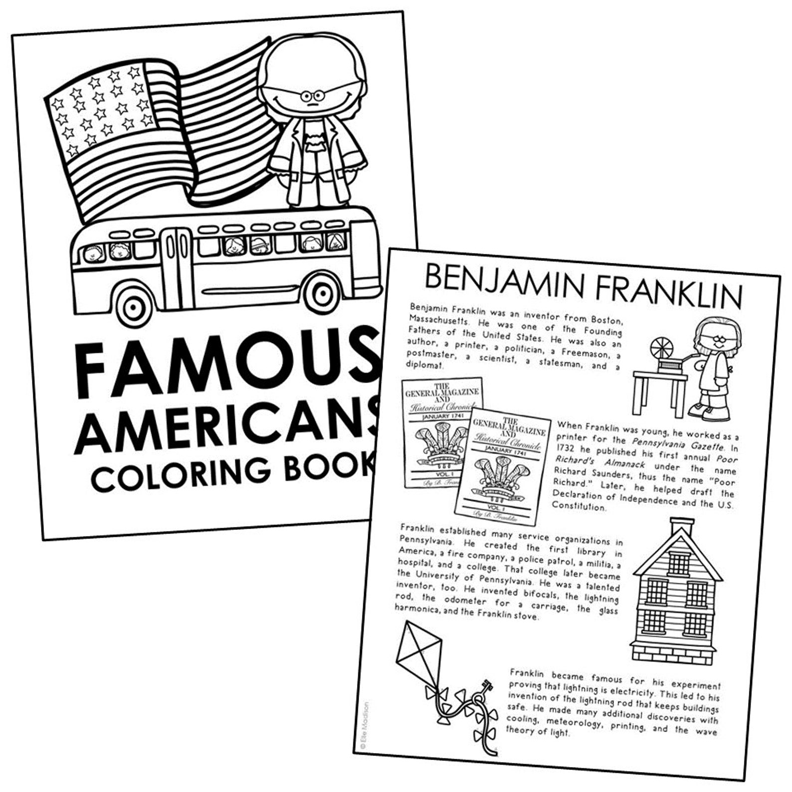 FAMOUS AMERICANS Social Studies Printables Homeschool - Etsy
