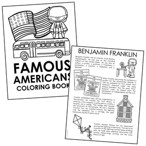 FAMOUS AMERICANS Social Studies Printable Activity | Homeschool ...