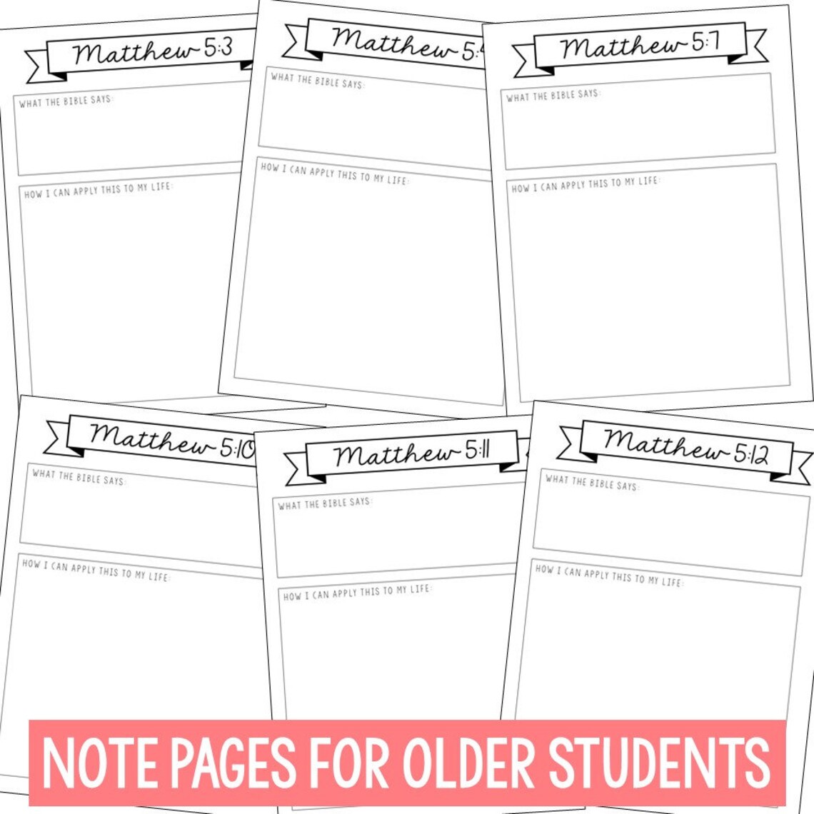 Beatitudes Bible Story for Kids Activity Posters | Homeschool Bible ...