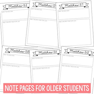 THE BEATITUDES Bible Story Activity Posters | Christian Homeschool ...