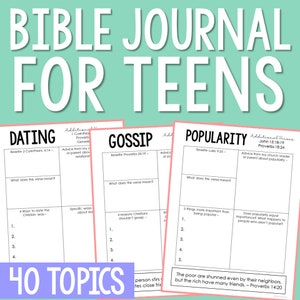 Teen Bible Lessons Bundle | Homeschool and Church Printable Worksheets ...