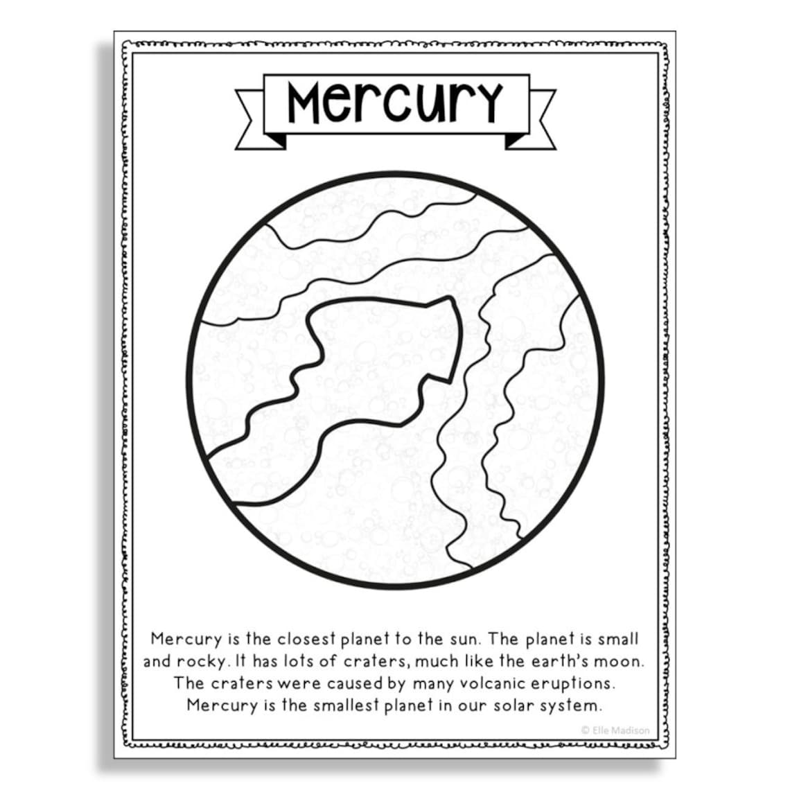 SOLAR SYSTEM Planets Coloring Pages Science Printables - Etsy