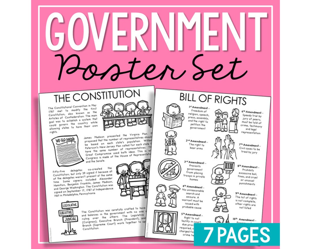 UNITED STATES GOVERNMENT Social Studies Activity Printables ...