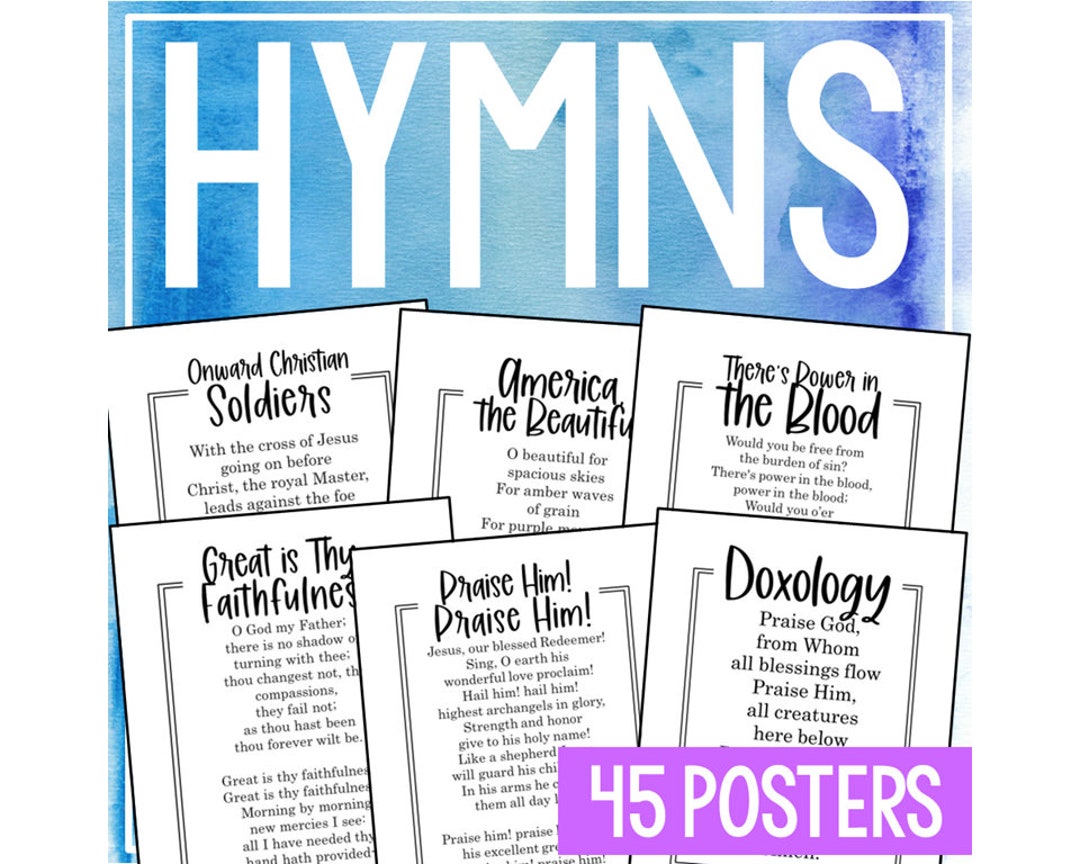 CHURCH HYMN MUSIC Posters for Kids | Christian Lesson Activity | Church ...