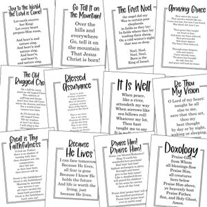CHURCH HYMN MUSIC Posters for Kids | Christian Lesson Activity | Church ...