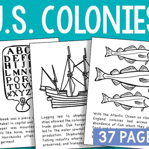 COLONIAL AMERICA Unit Study Social Studies Printables - Etsy