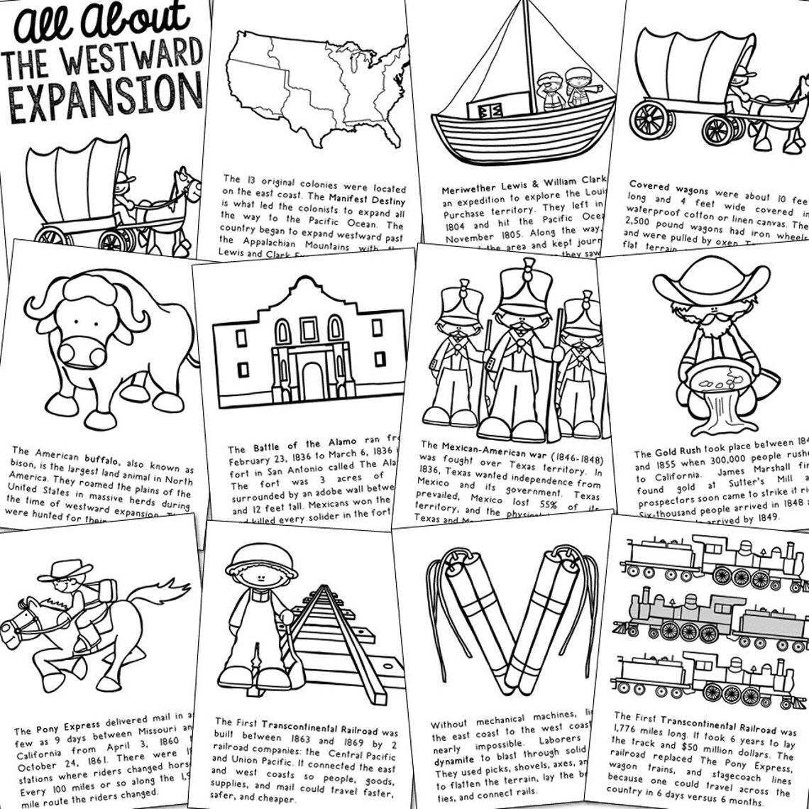 Westward Expansion for Kids Posters | Oregon Trail, Gold Rush, Alamo ...