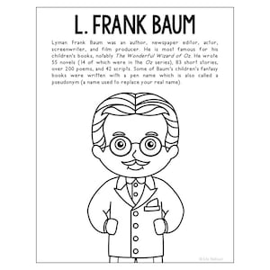 FAMOUS AUTHORS Coloring Pages Activity | Classroom Bulletin Board Decor ...