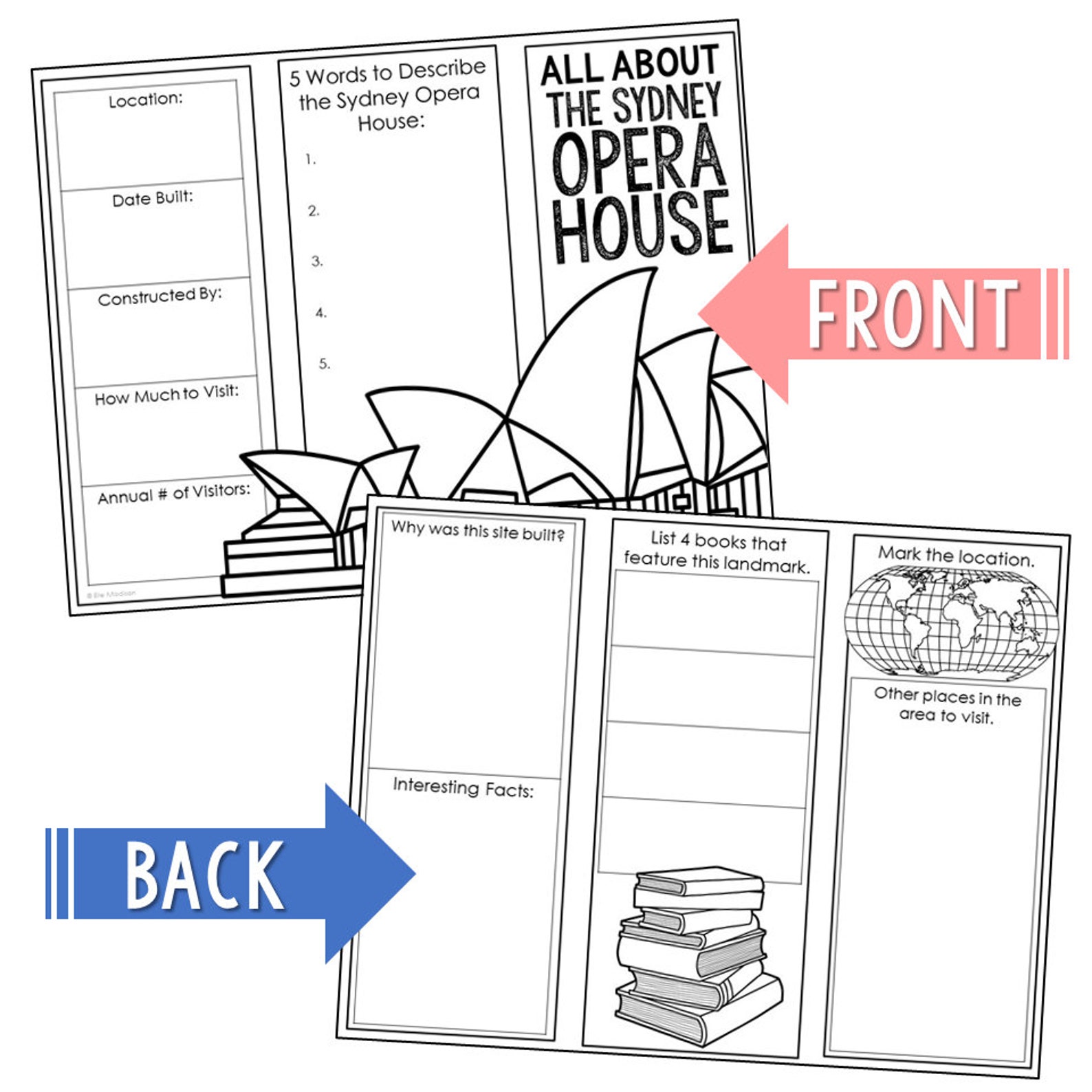 World Landmarks Research Brochure Projects for Kids | Homeschool Social ...
