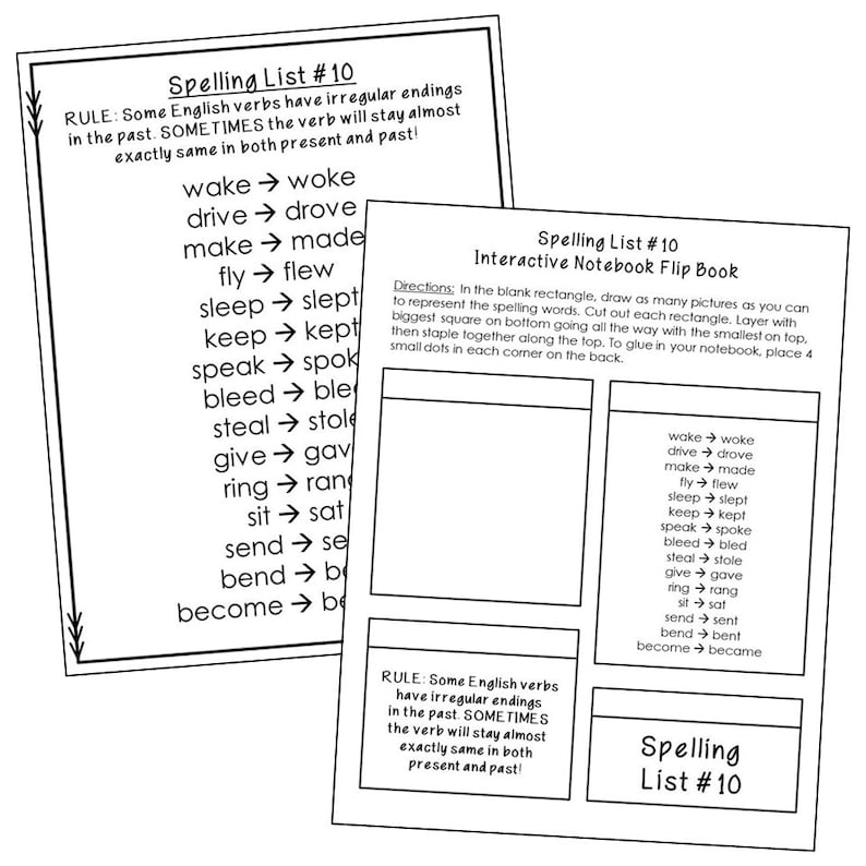 PHONICS RULES 17 Spelling Lists Interactive Notebook - Etsy