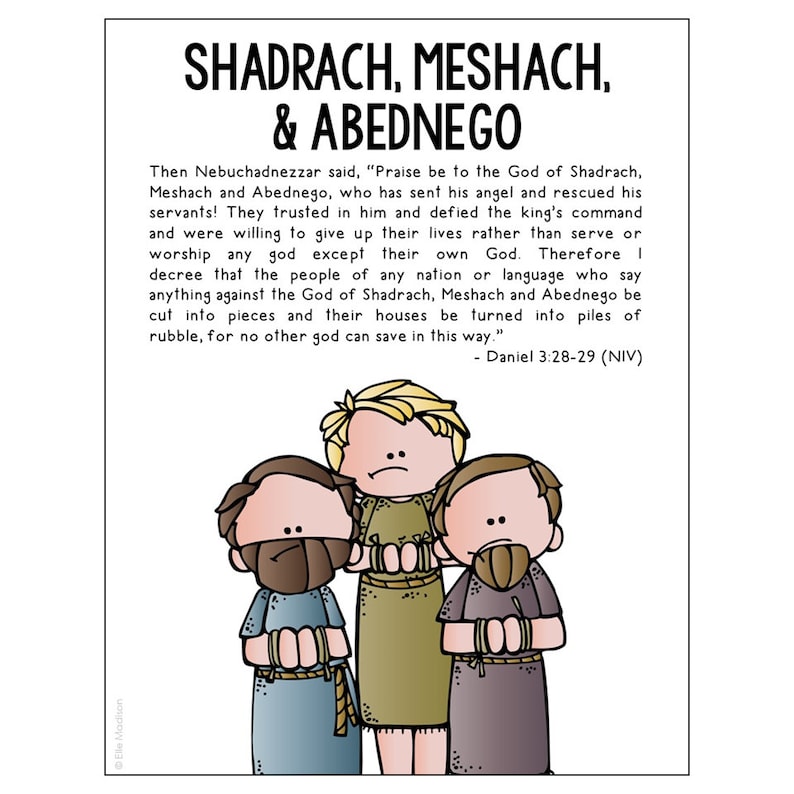 Shadrach, Meshach, & Abednego Coloring Page for Kids | Homeschool Bible ...