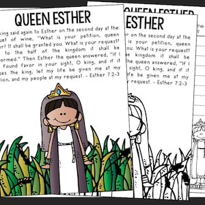 Queen Esther Coloring Page for Kids | Homeschool Bible Study Unit ...