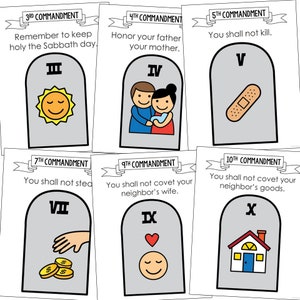 TEN COMMANDMENTS Catholic Coloring Pages Activity | Catholic Church ...