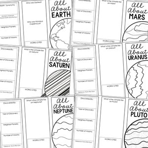 SOLAR SYSTEM Planets Research Projects Activity | Earth Science ...