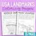 USA Landmarks Coloring Pages for Kids | Homeschool Geography Social ...