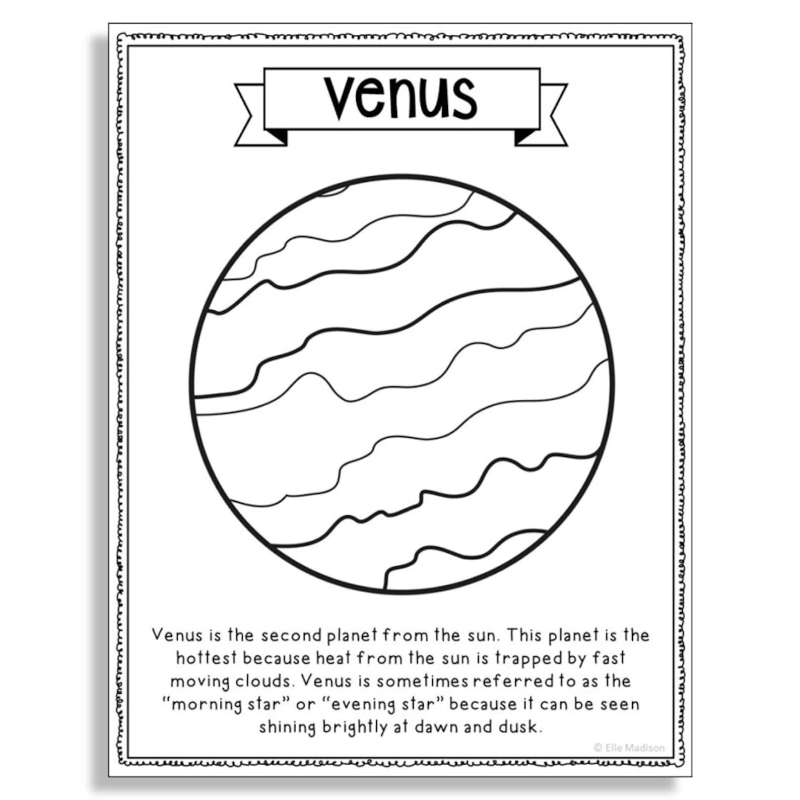 SOLAR SYSTEM Planets Coloring Pages Science Printables - Etsy