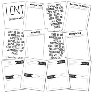 LENT JOURNAL for Teens | CCD | Catechism Christian Lesson Activity ...