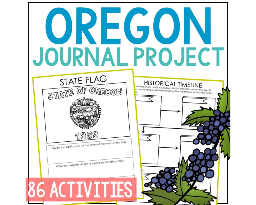 Oregon State History for Kids Research Project: Printable Worksheets ...