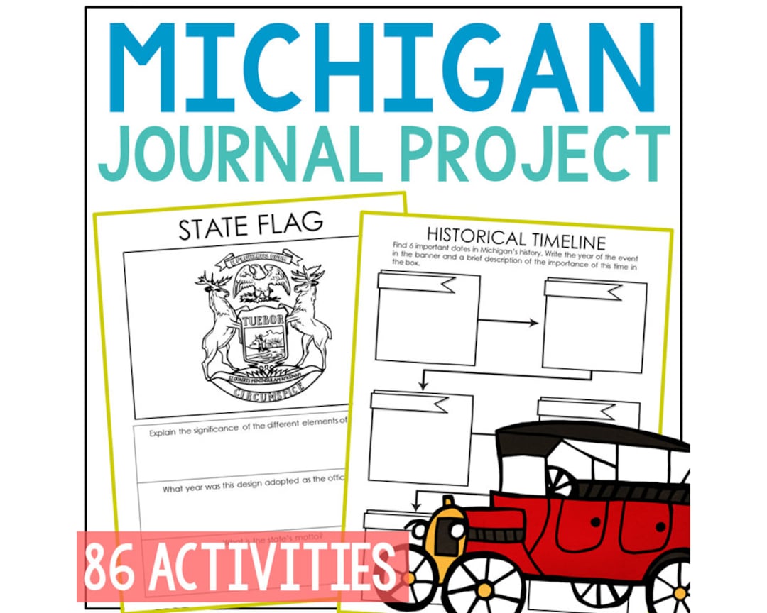MICHIGAN State History Project Activity Social Studies Unit Study ...