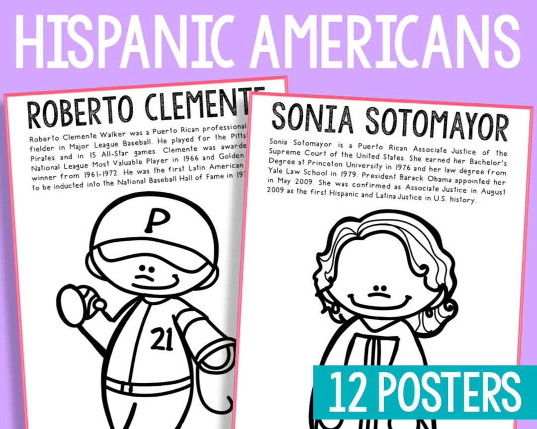 FAMOUS HISPANIC AMERICANS Social Studies Printables Hispanic - Etsy