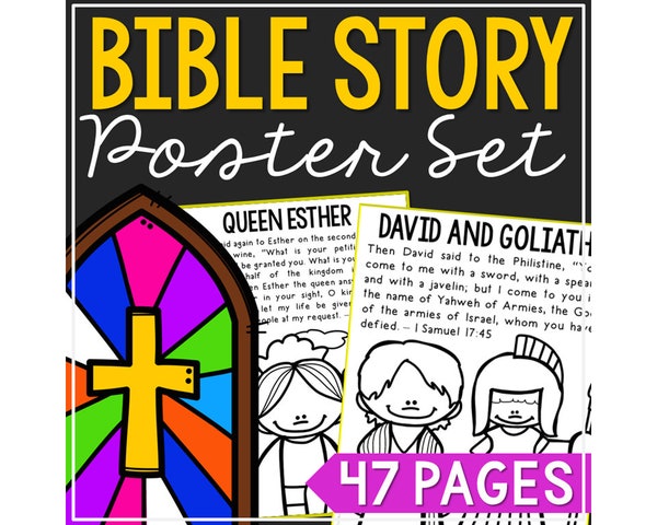 ELIJAH and the PROPHETS of BAAL Bible Story Activity Posters Homeschool ...