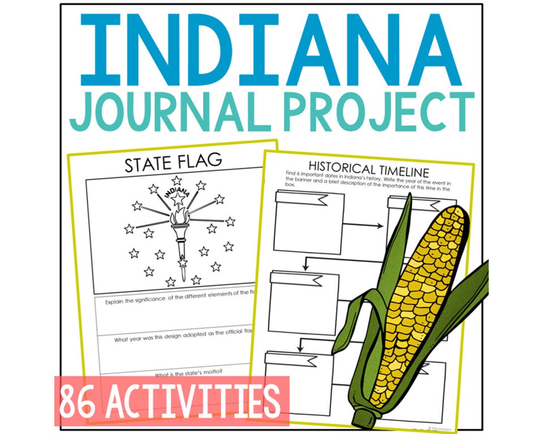 INDIANA State History Project Activity | Social Studies Unit Study ...