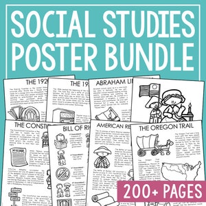 SOCIAL STUDIES Poster Set | American and World History Bulletin Board ...